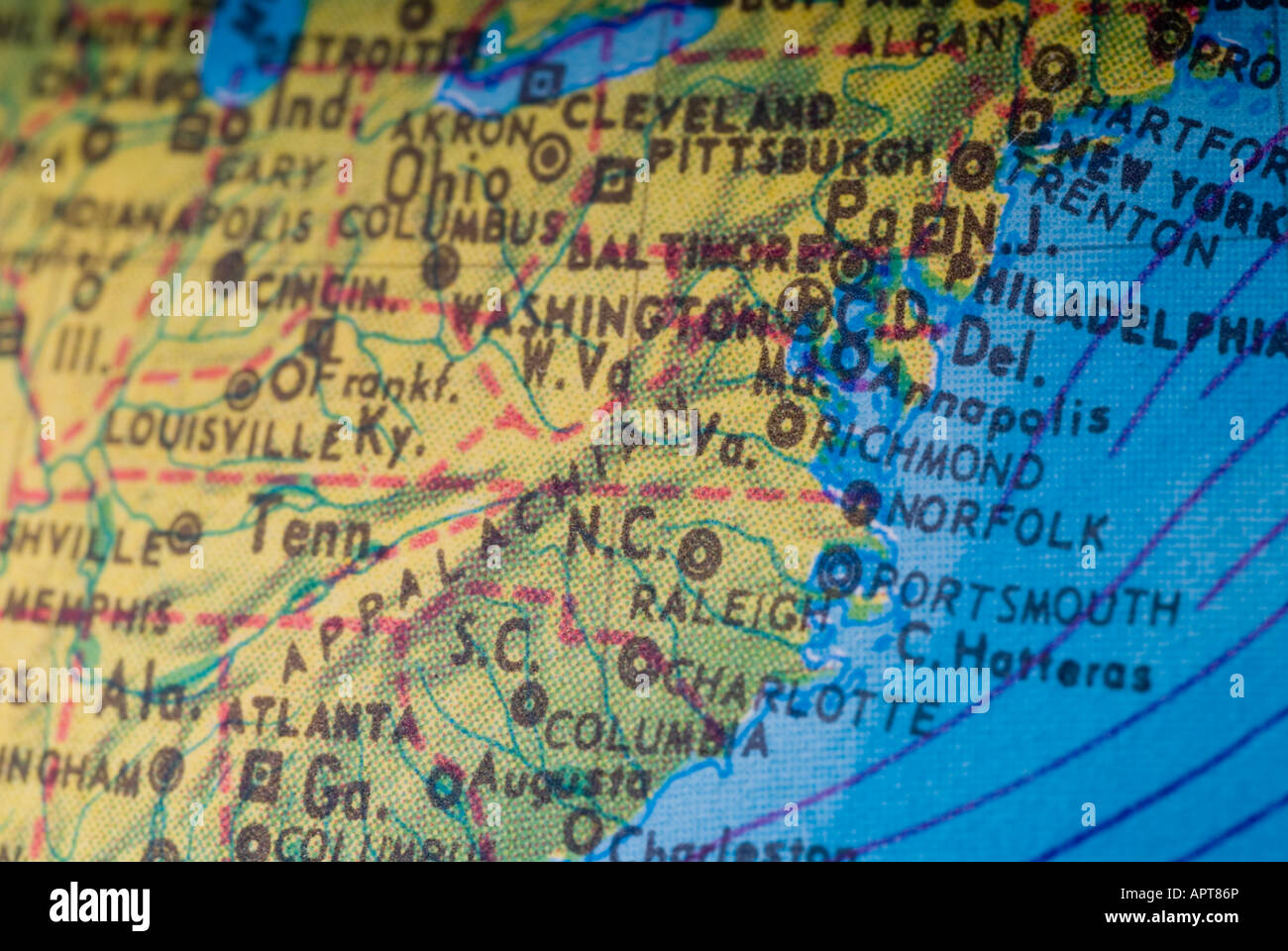 East coast america map hi-res stock photography and images - Alamy