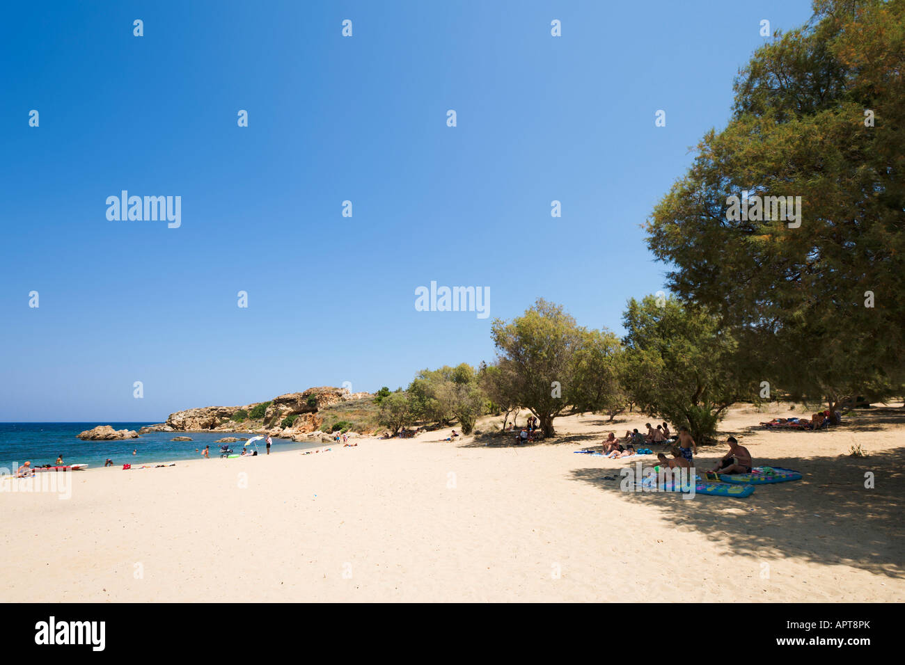 Beach, Nea Kydonia, near Chania, Crete, Greece Stock Photo - Alamy
