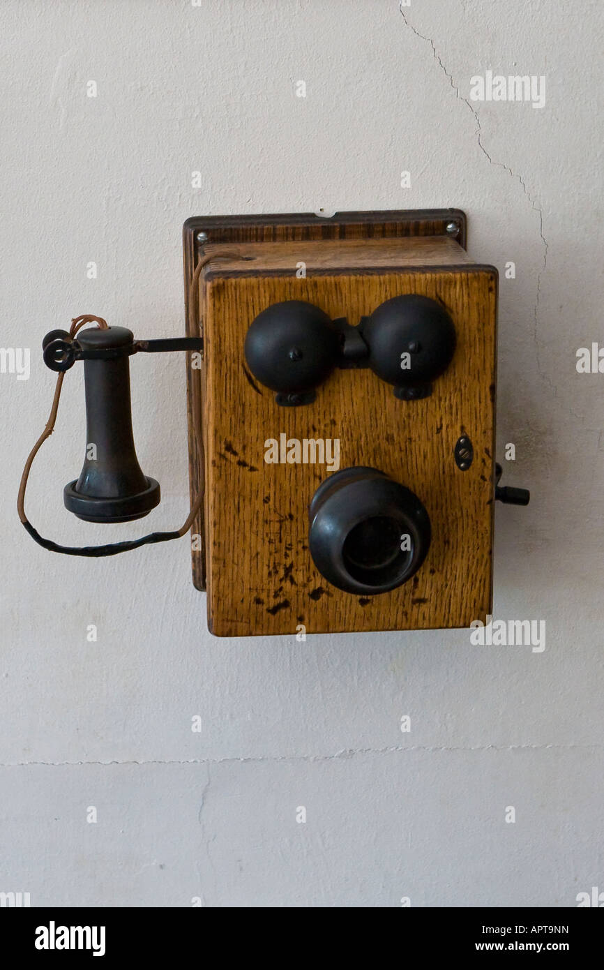 Early 20th century vintage telephone Stock Photo - Alamy