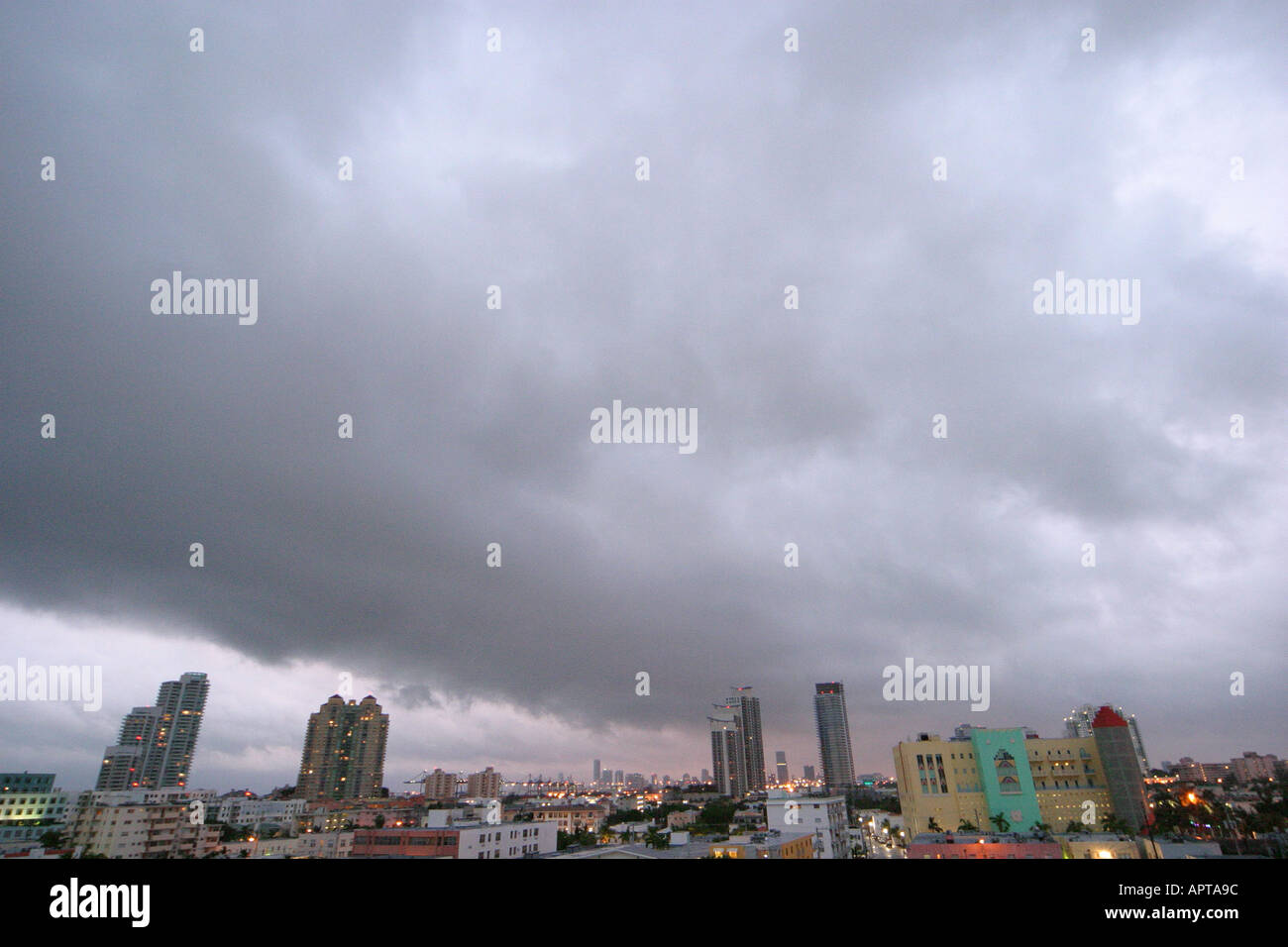Miami Beach Florida,weather,Hurricane Jeanne approaching,buildings,city ...