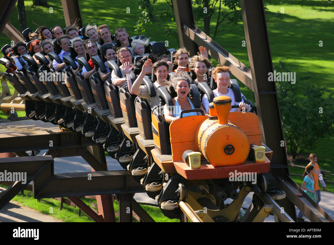 Runaway Train roller coaster at Divo ostrov russia Stock Photo - Alamy