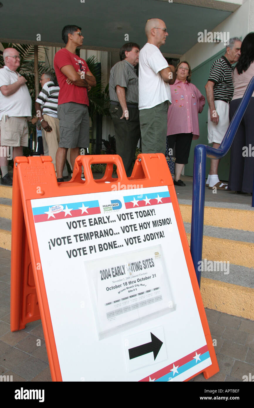 Early voting miami beach hi-res stock photography and images - Alamy