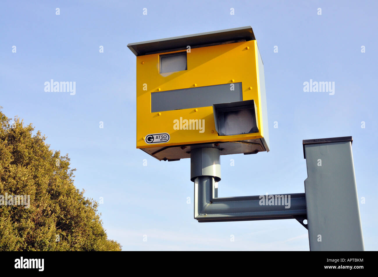 Vandalised speed camera Stock Photo - Alamy