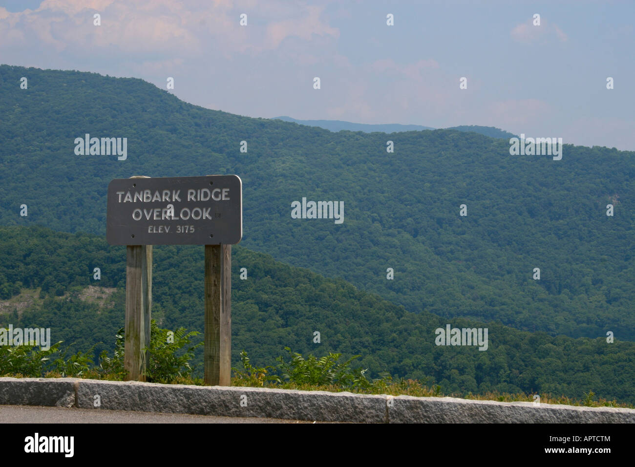 Tanbark Ridge Overlook Elevation 3175, Blue Ridge Parkway USA Stock ...