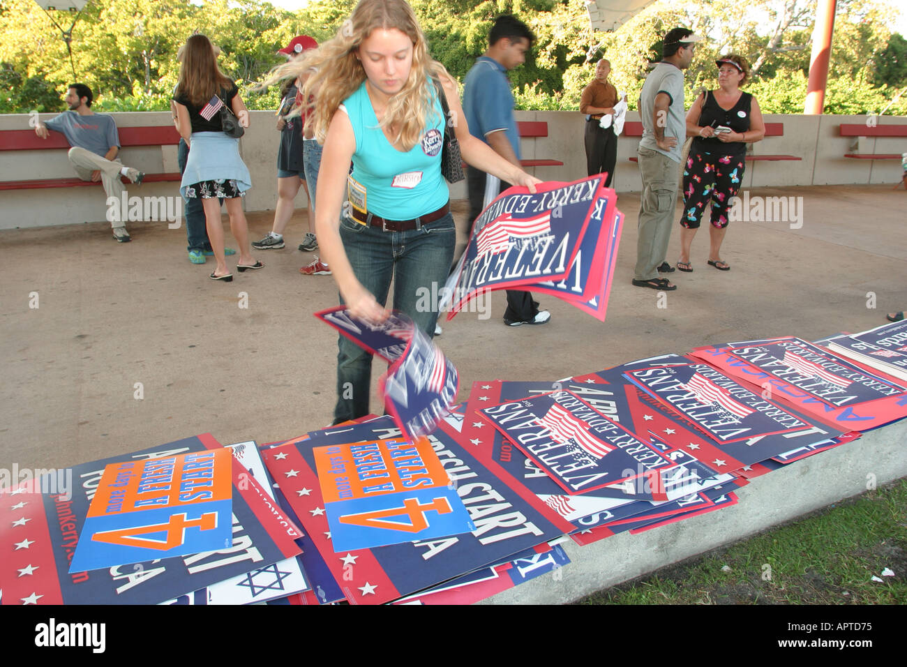 Miami Florida,Bayfront Park,Biscayne Boulevard,Democratic Party ...