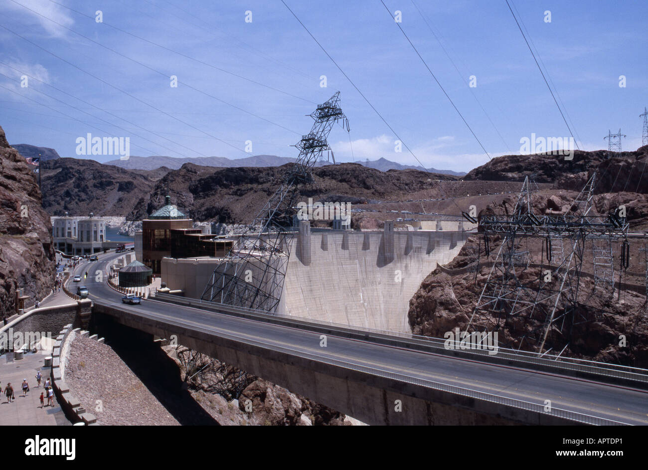 The highway heading over Hoover Dam Nevada, USA Stock Photo - Alamy