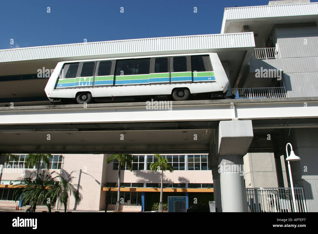 Miami Florida,Metromover Omni Station,public rail transportation ...