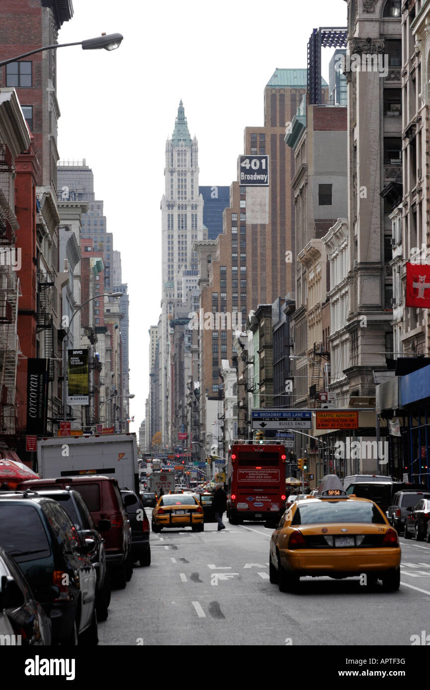 Looking South down Broadway Stock Photo - Alamy
