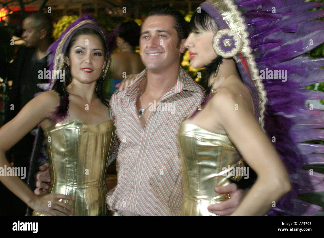 Miami Beach Florida,One,Ocean Drive,outside Nikki Beach,night nightlife ...