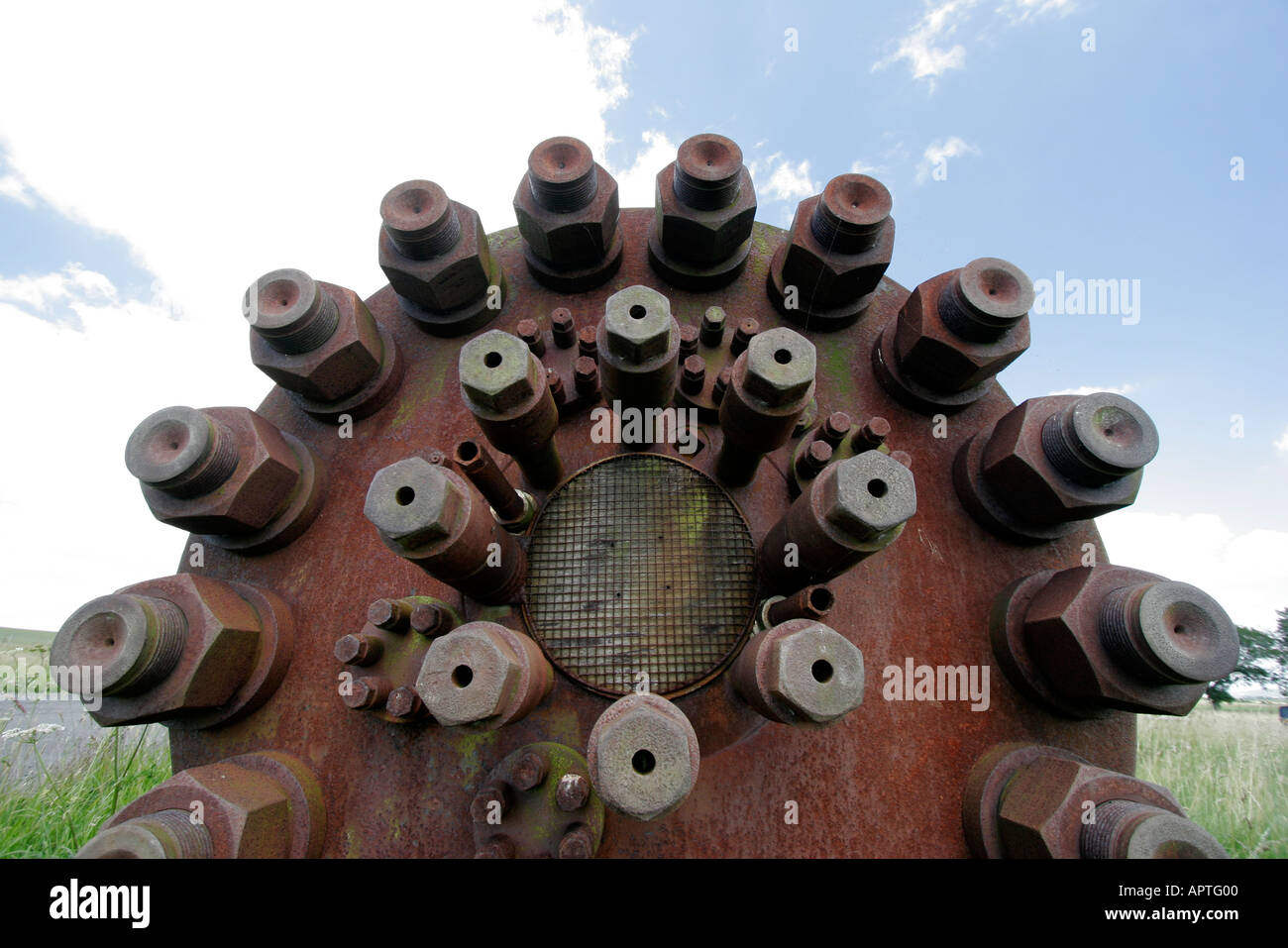 Part of a rusty old heat exchanger Stock Photo - Alamy