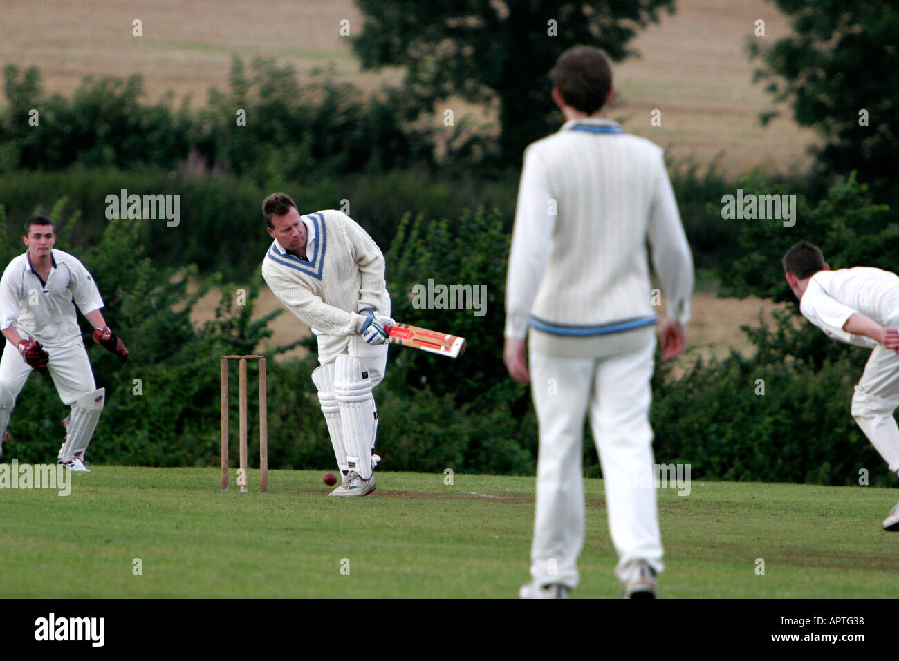 Village cricket match in progress Stock Photo - Alamy