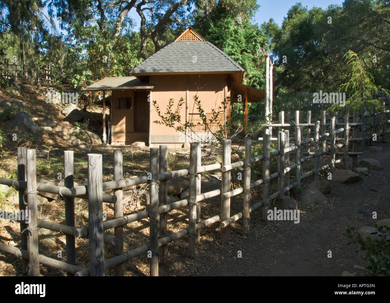 California Santa Barbara Botanic Garden Japanese Teahouse and ...