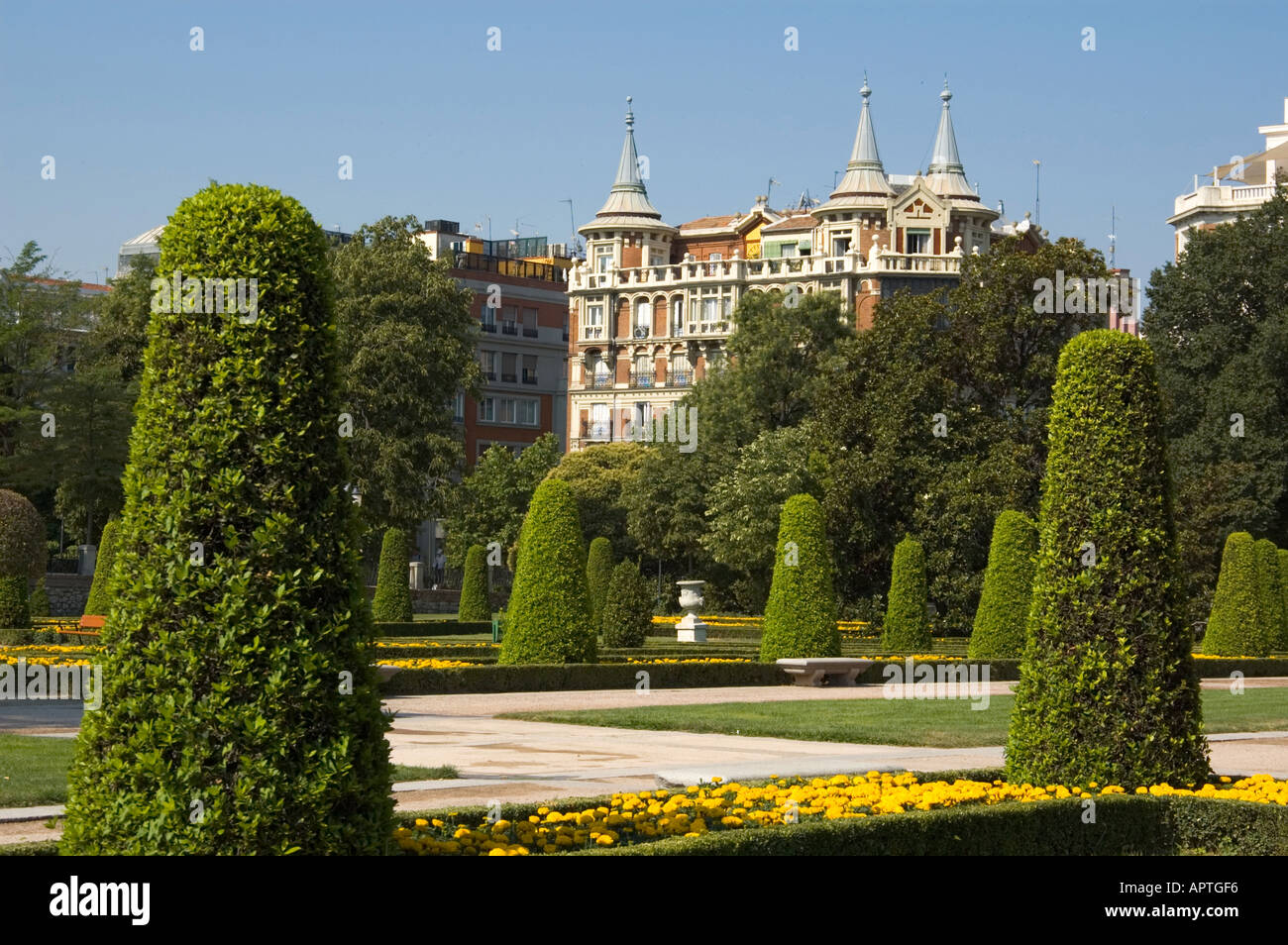 Public park and gardens of Parque del Retiro Madrid Spain Stock Photo ...
