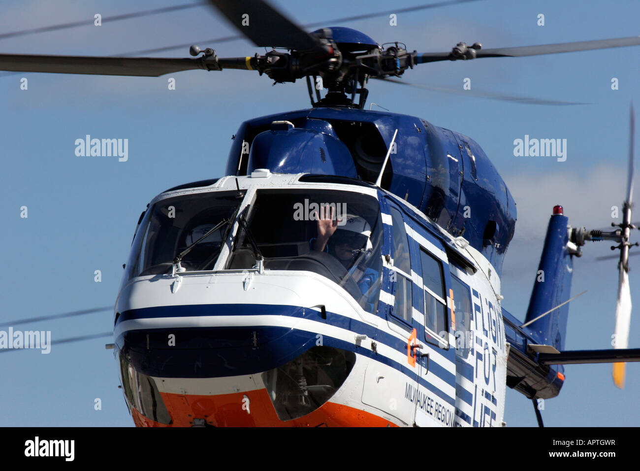 Milwaukee Regional Medical Service Flight for Life helicopter with the ...