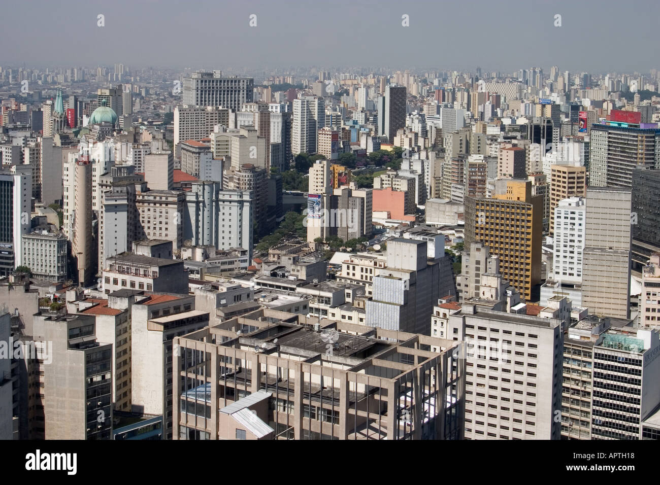 Sao Paulo Brazil overview of high rise buildings in city centre Stock ...