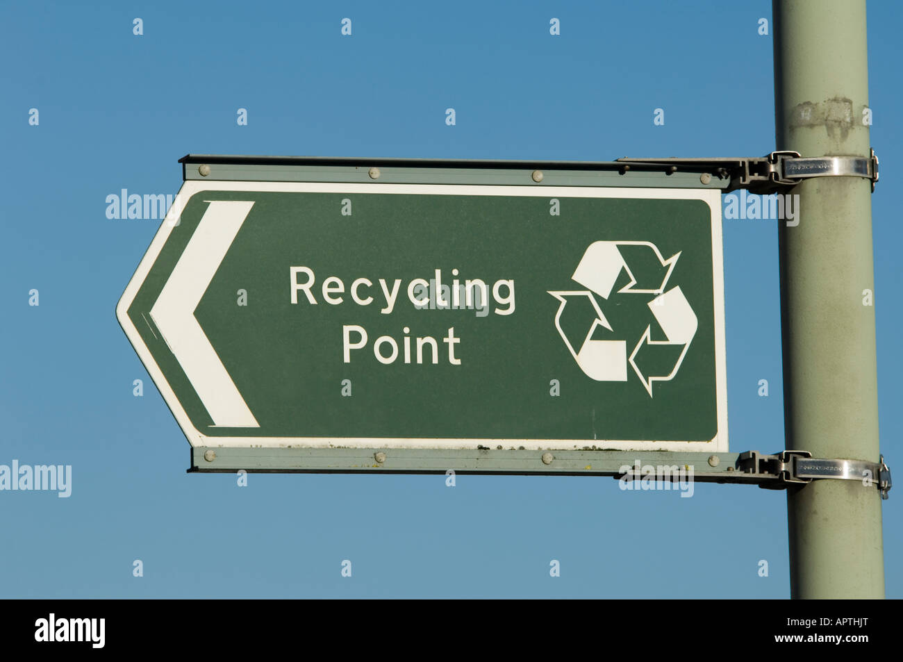 Recycling Point sign Stock Photo - Alamy