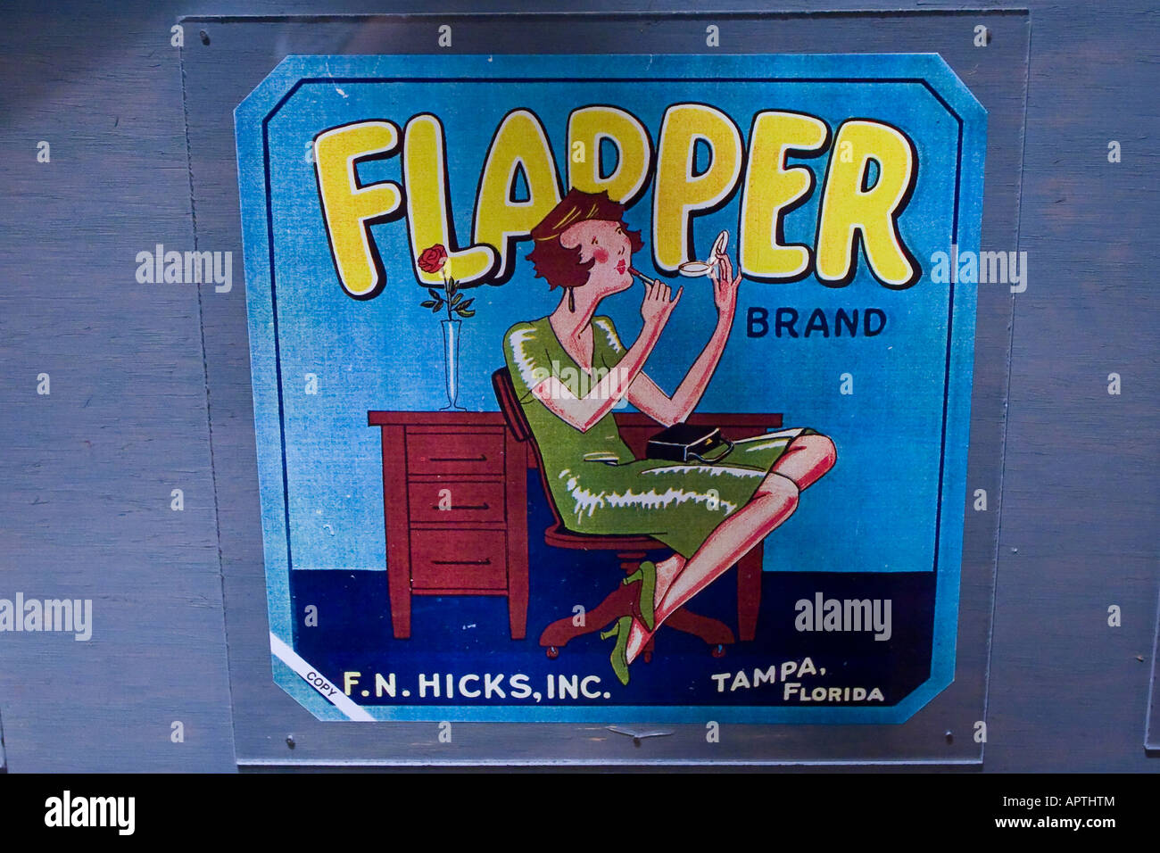 Flapper Brand Antique Signage early 20th century Stock Photo - Alamy