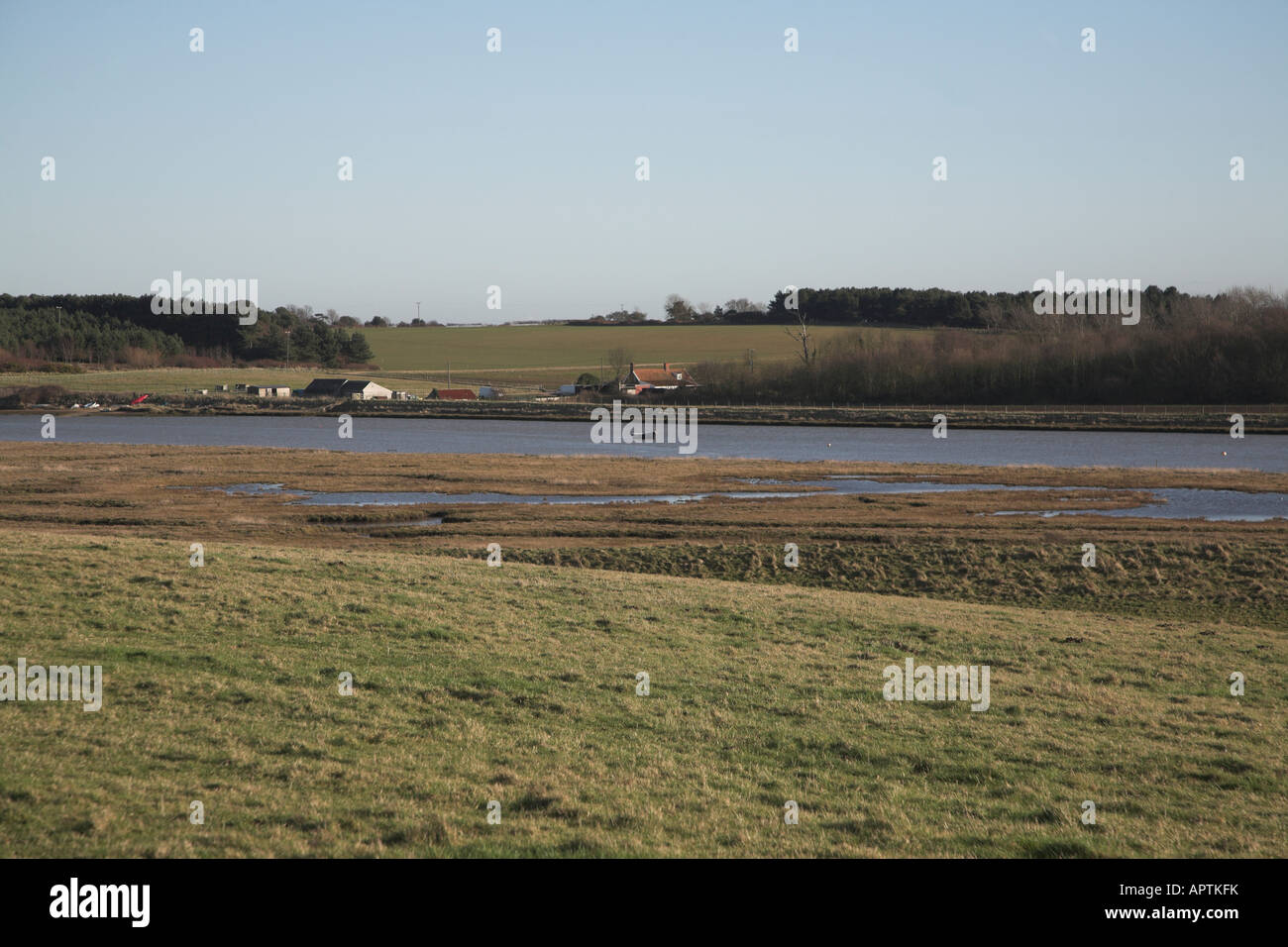 Butley Creek river from Burrow Hill, Suffolk, England Stock Photo - Alamy