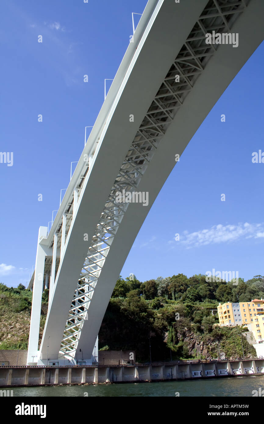 Arrabida bridge in Porto, Portugal. Connects Porto and Vila Nova de ...