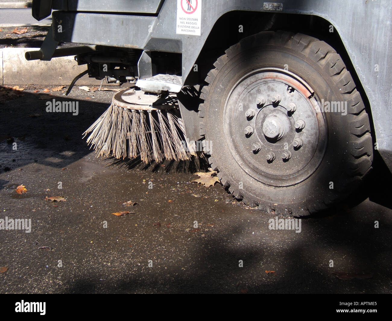 road sweeper cleaner mobile van unit Stock Photo - Alamy