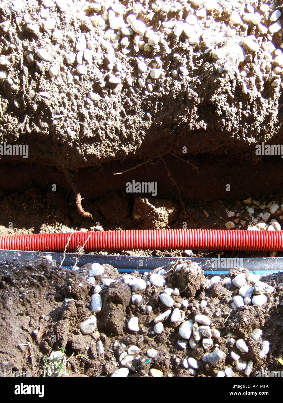 pipe laying in ditch Stock Photo - Alamy