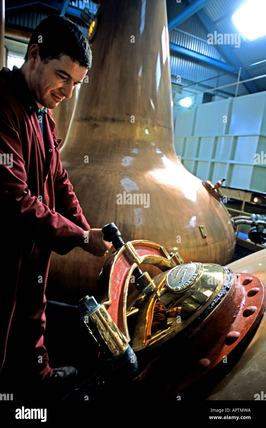 Scotland Whisky Distillery Stills Abelour Stock Photo - Alamy