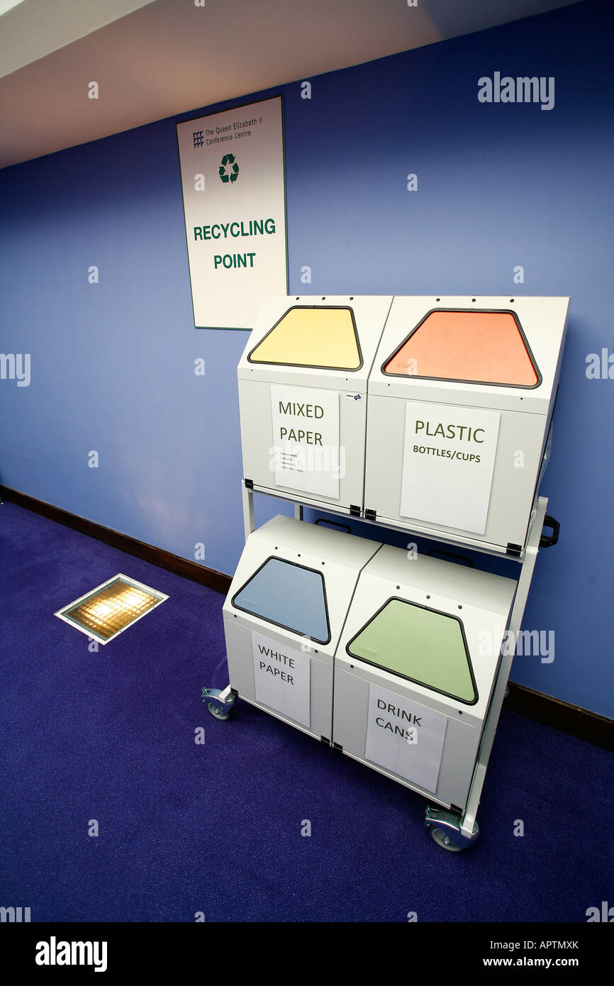 A recycling area in The Queen Elizabeth II Conference Centre. Picture ...