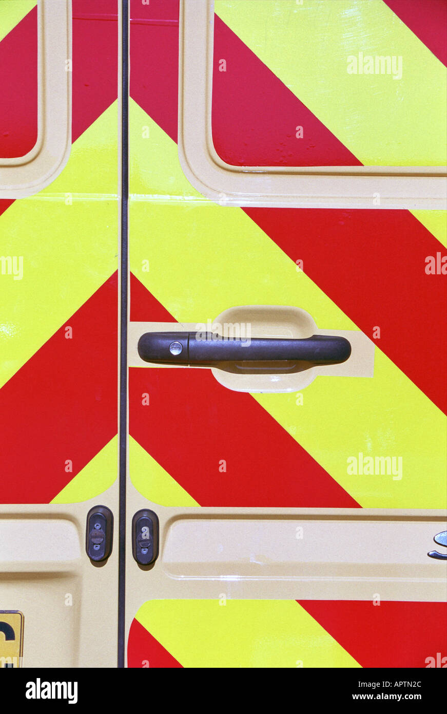 back door of emergency services vehicle Stock Photo - Alamy