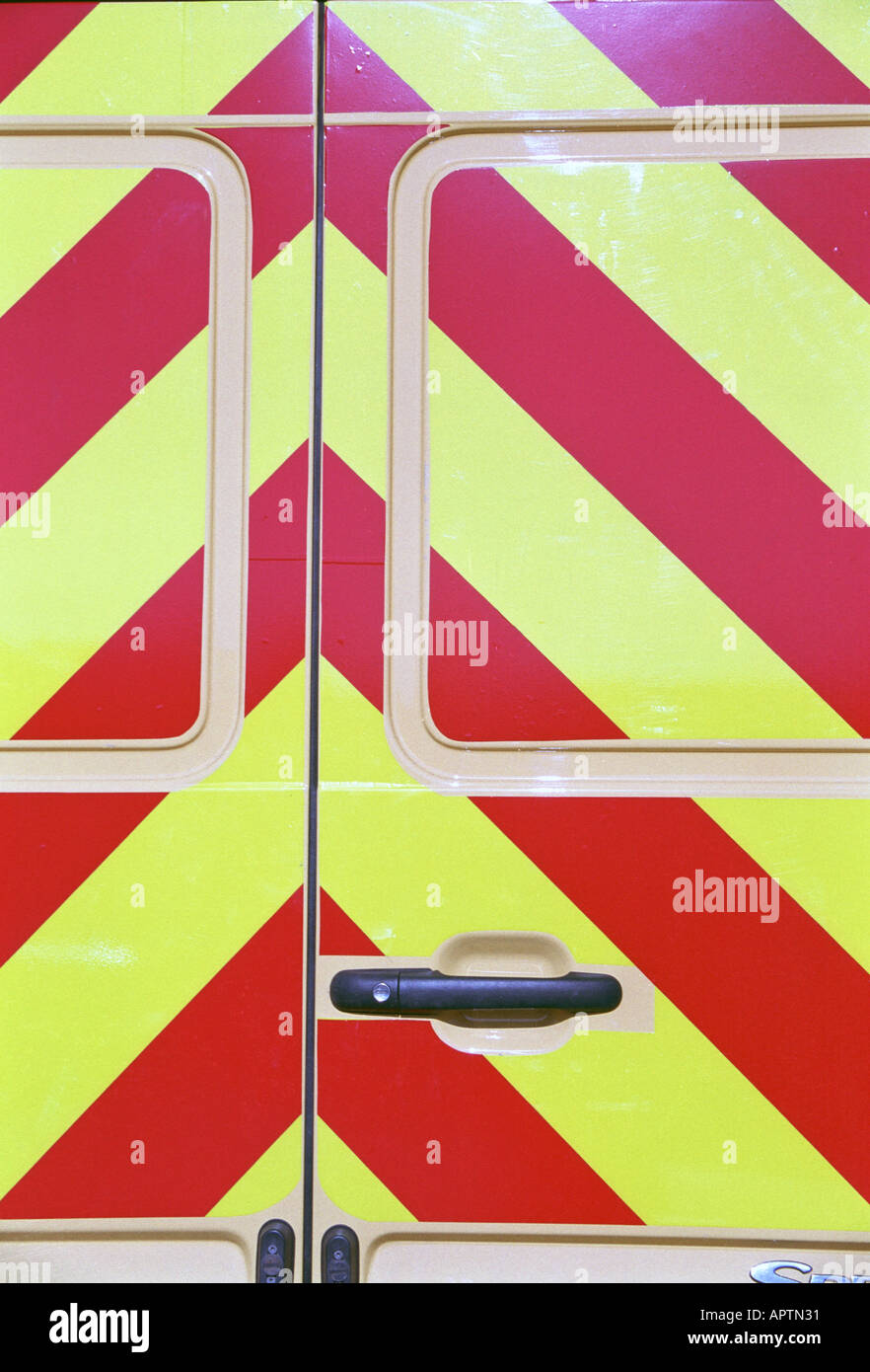 back door of emergency services vehicle Stock Photo - Alamy
