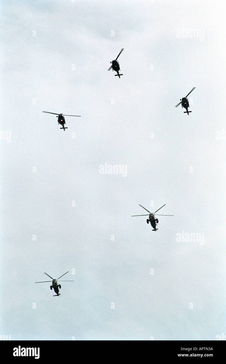 Five military helicopters flying in hi-res stock photography and images ...