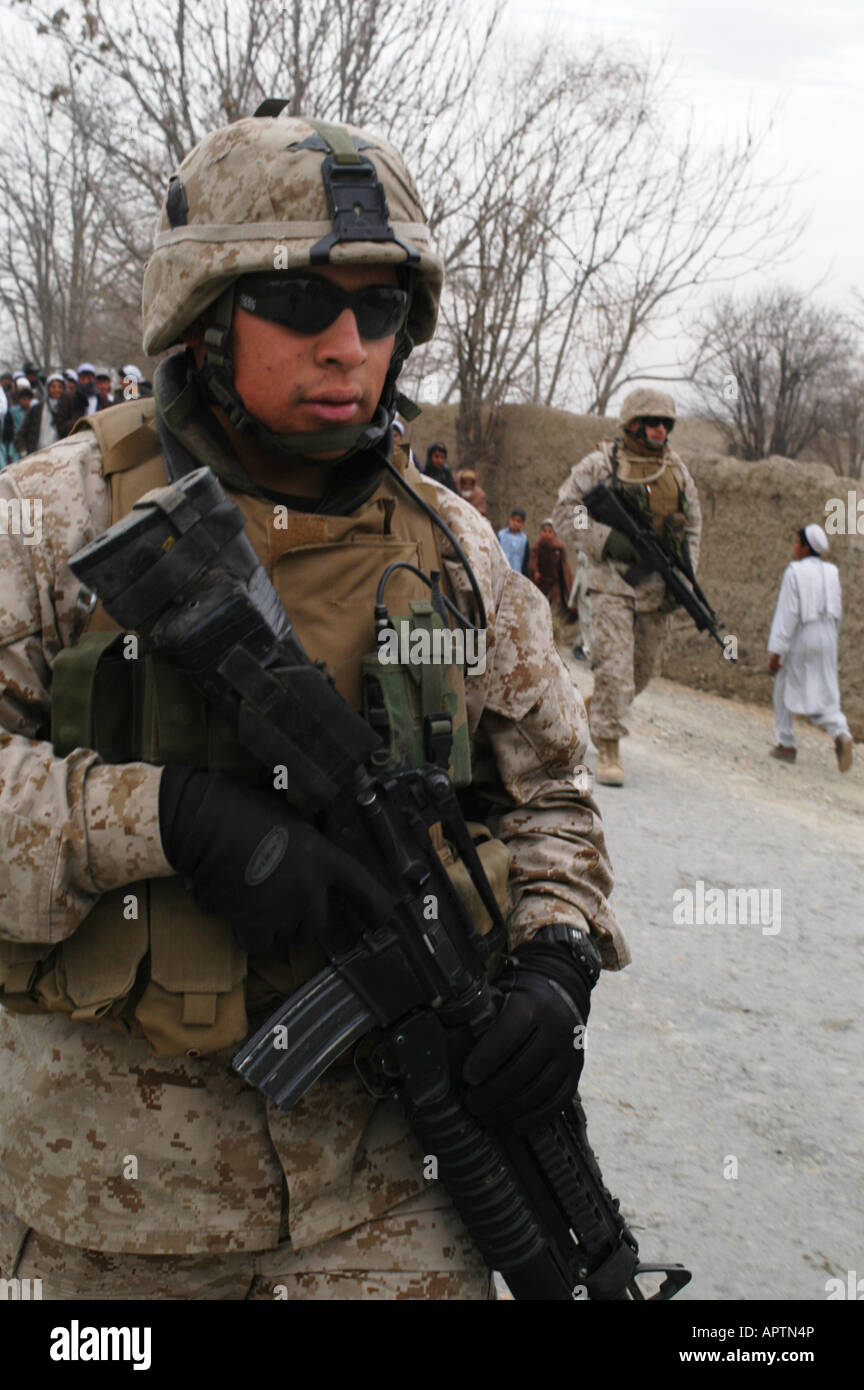 East Afghanistan January 2005 US Army troops based at Khost.Soldier on ...
