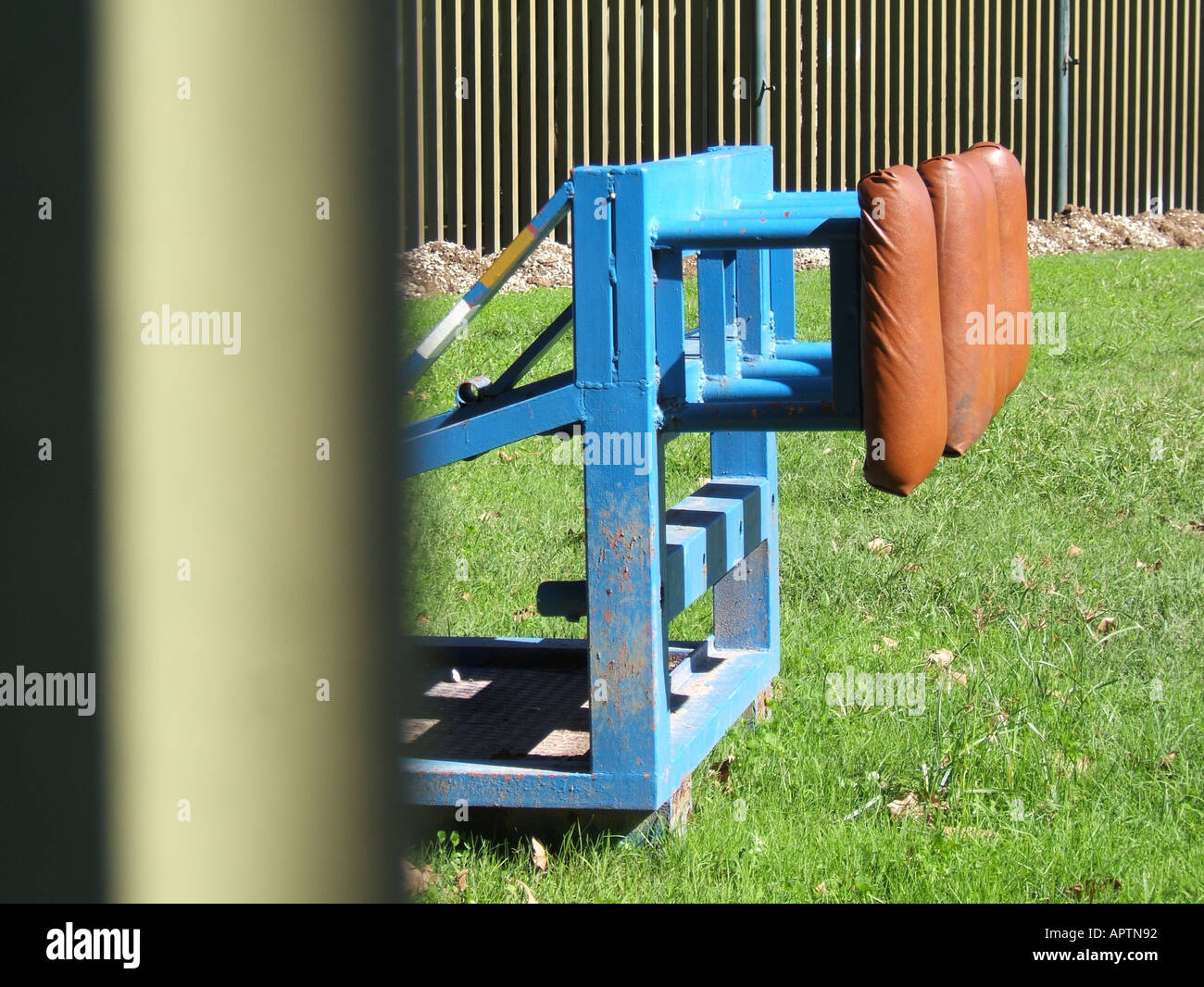 scrum machine on training ground Stock Photo - Alamy