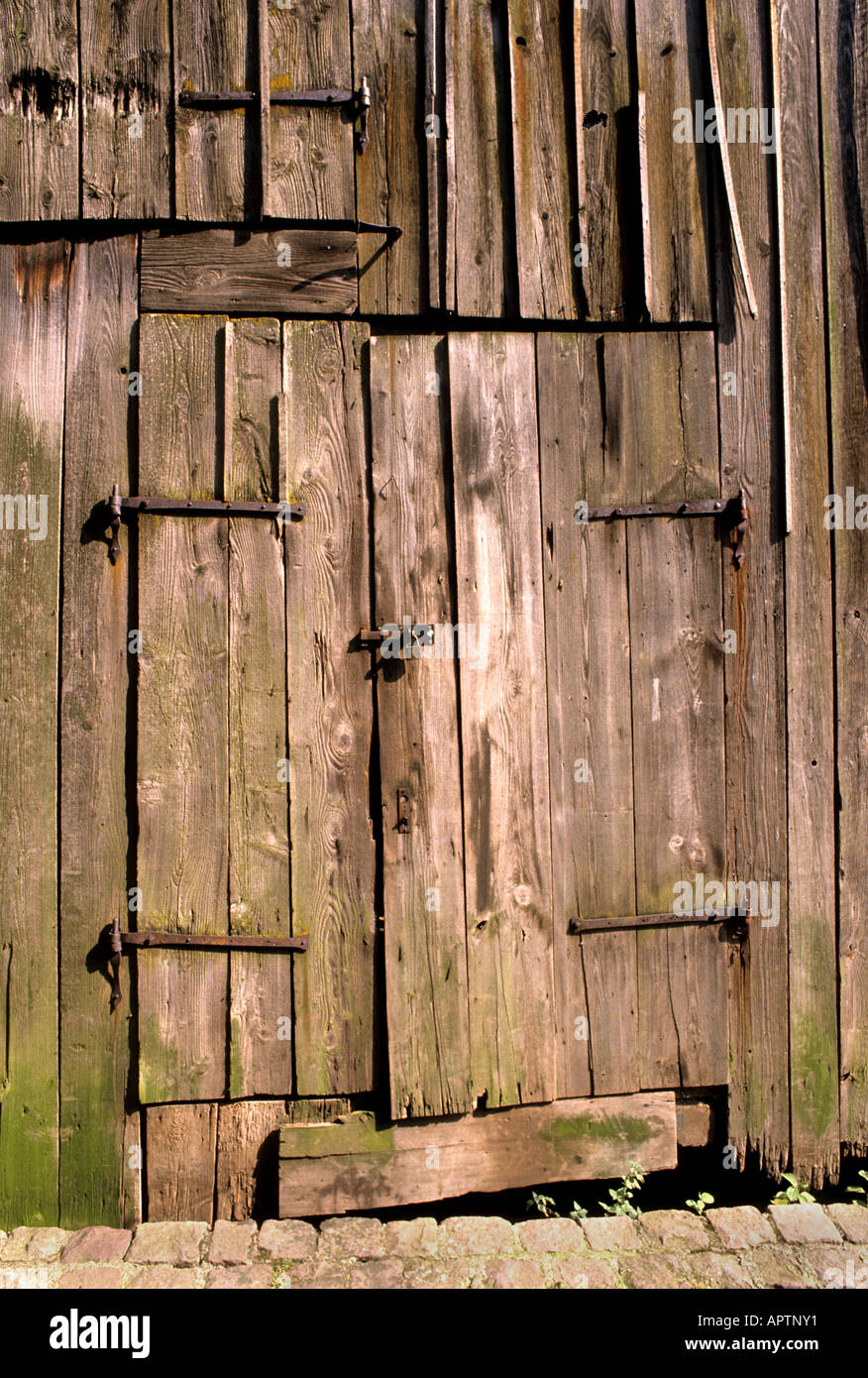 Farm window door house Stock Photo - Alamy