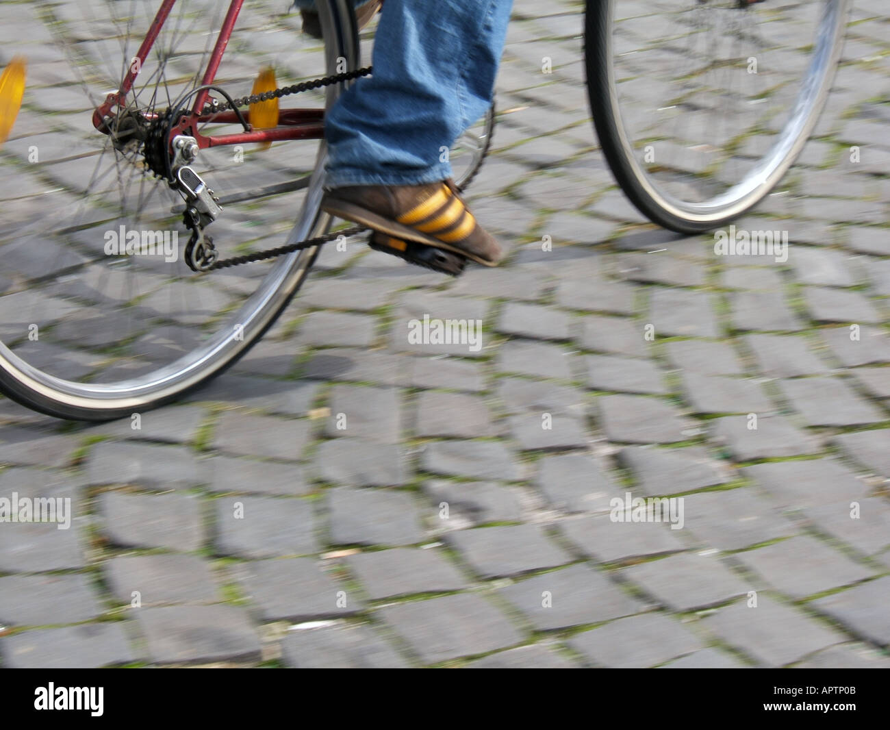 man riding bike Stock Photo - Alamy