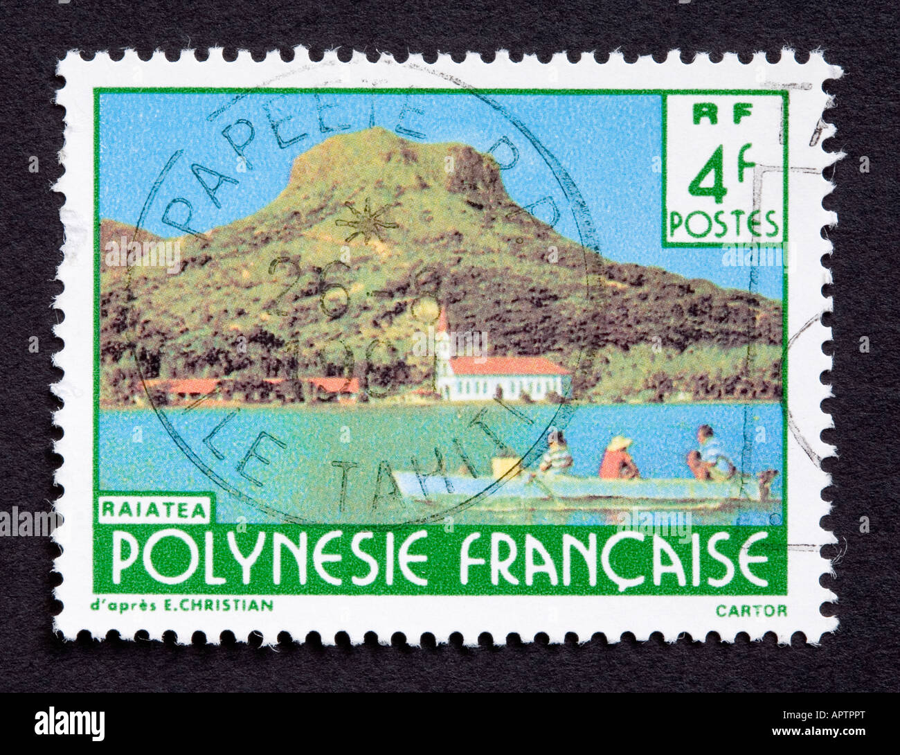 French Polynesia postage stamp Stock Photo - Alamy