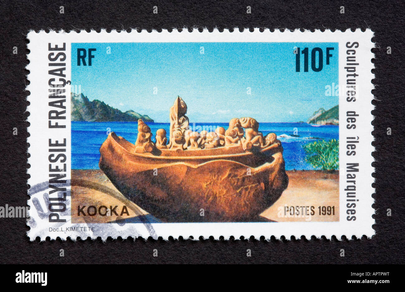 French Polynesia postage stamp Stock Photo - Alamy