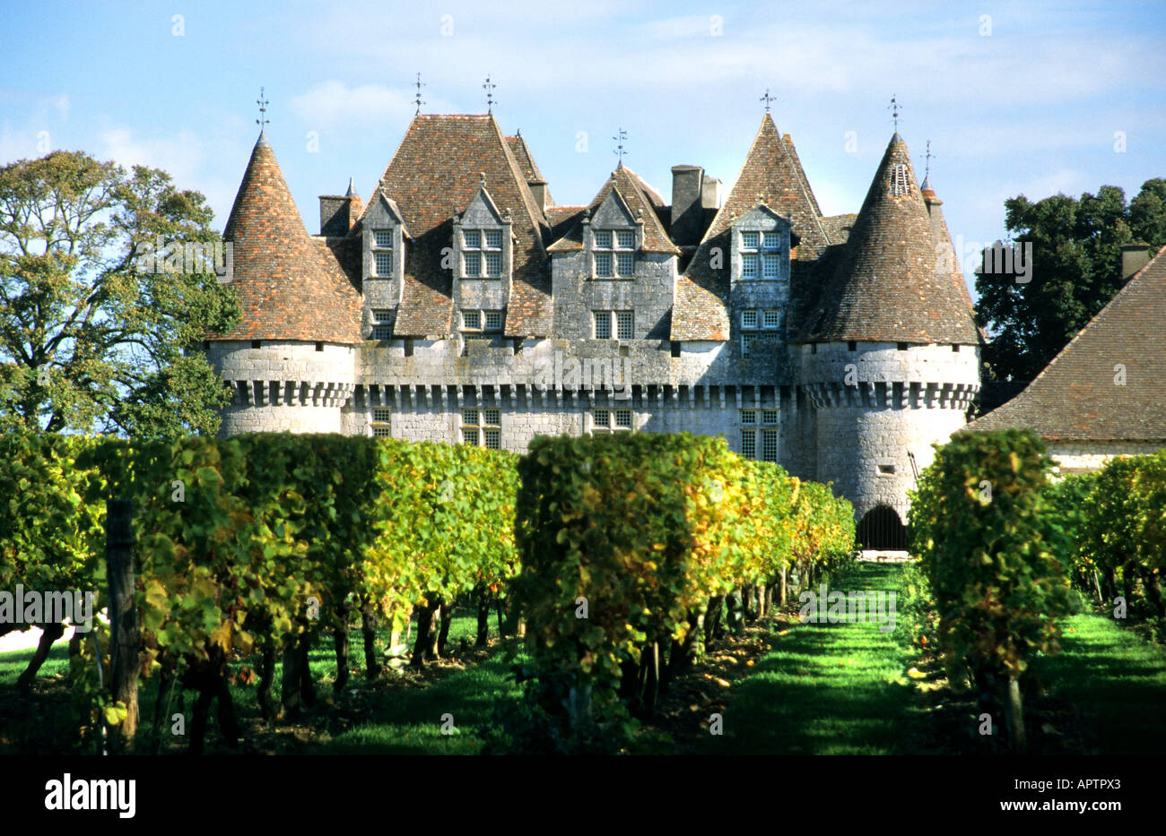 Monbazillac Castle France French Caste Winery Stock Photo - Alamy