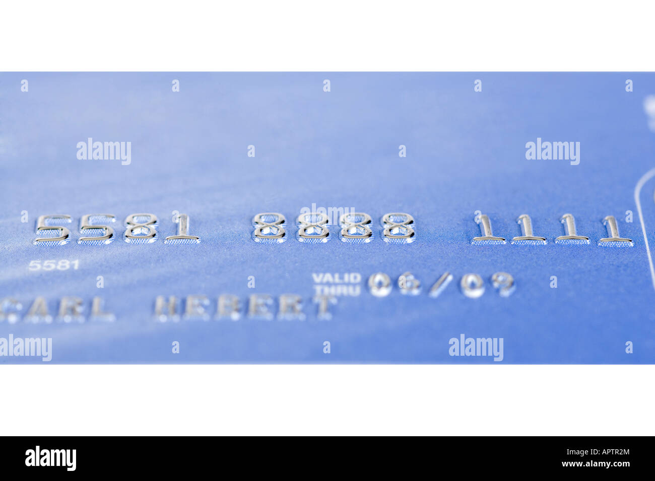 Blue credit card with fake numbers Stock Photo - Alamy