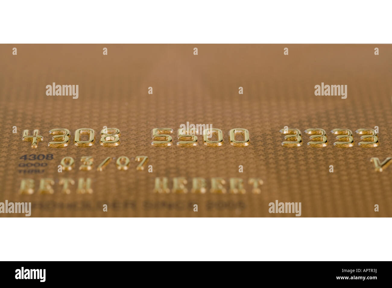 Gold credit card with fake numbers Stock Photo - Alamy