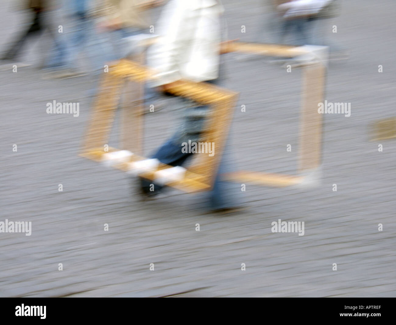Woman carrying two paint hi-res stock photography and images - Alamy