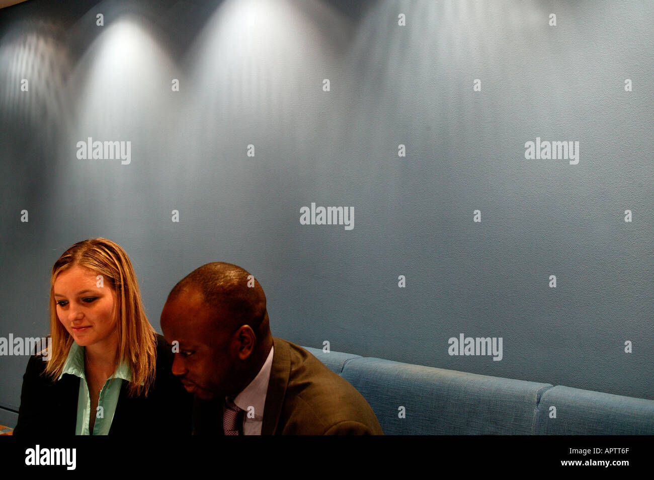 2 people in a meeting Stock Photo - Alamy