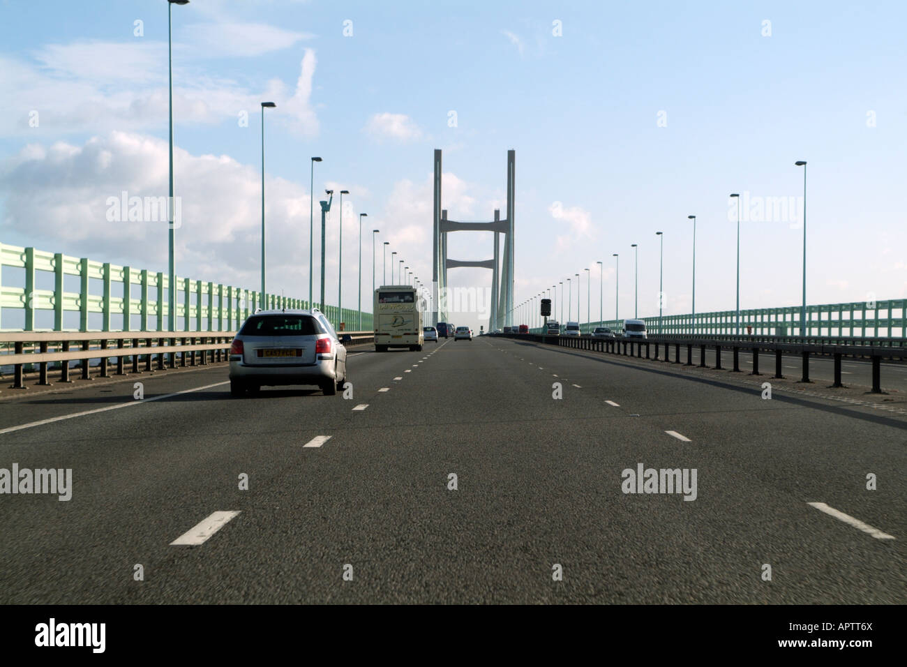 M4 Motorway Toll Severn Bridge Between England and Wales Stock Photo ...