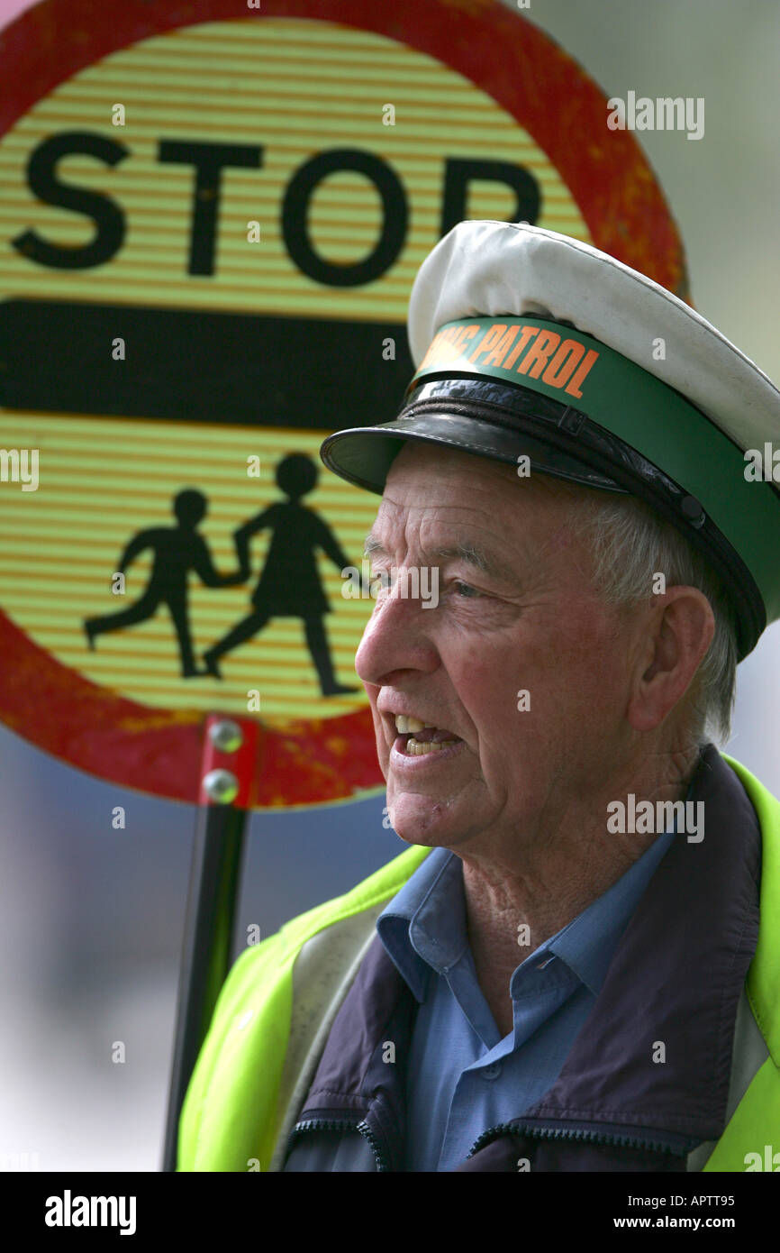 A crossing patrol man on duty Stock Photo - Alamy