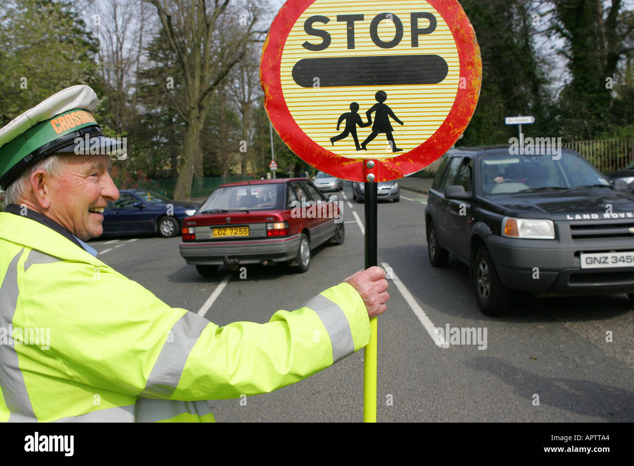 A crossing patrol man on duty Stock Photo - Alamy