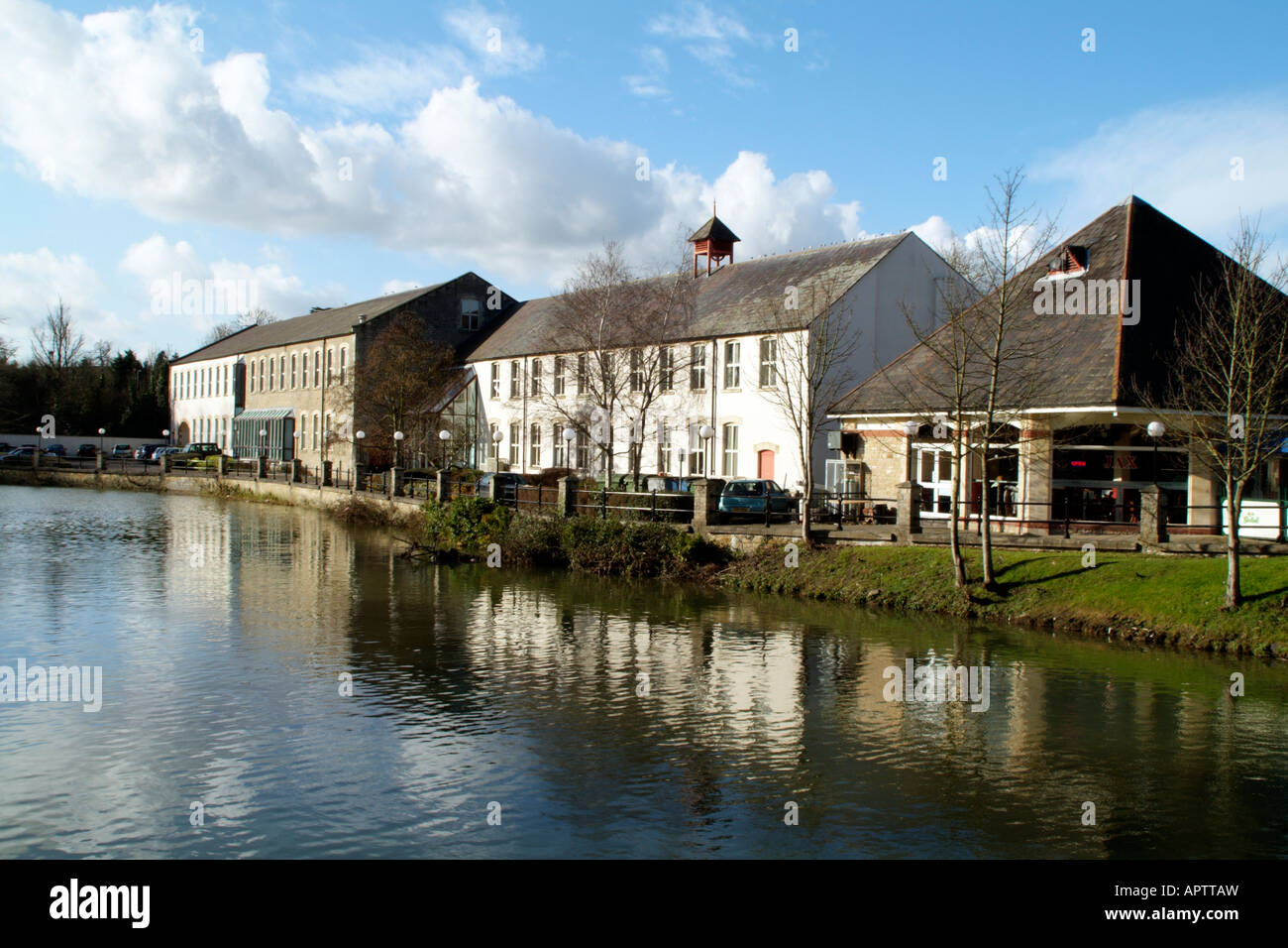 Chippenham Wiltshire England Town Centre properties on the River Avon ...
