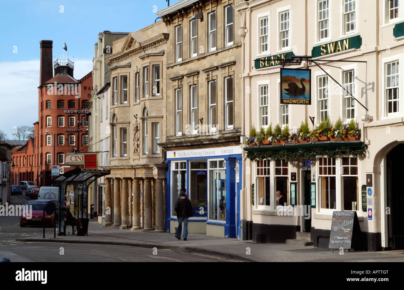 Devizes Wiltshire England Town Centre Wadworth Brewery Building and the ...