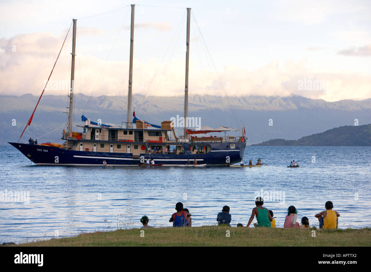 Tui Tai Adventure Cruises Fiji Islands Kioa Island Stock Photo - Alamy
