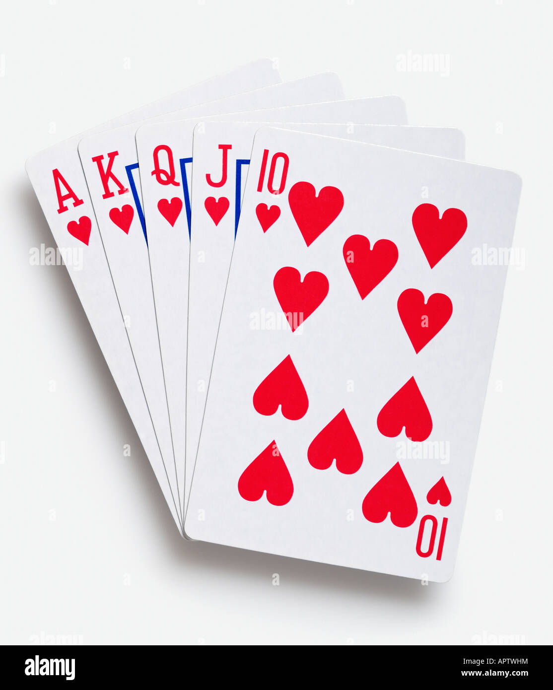 Poker Hand Showing a Royal Flush Stock Photo - Alamy