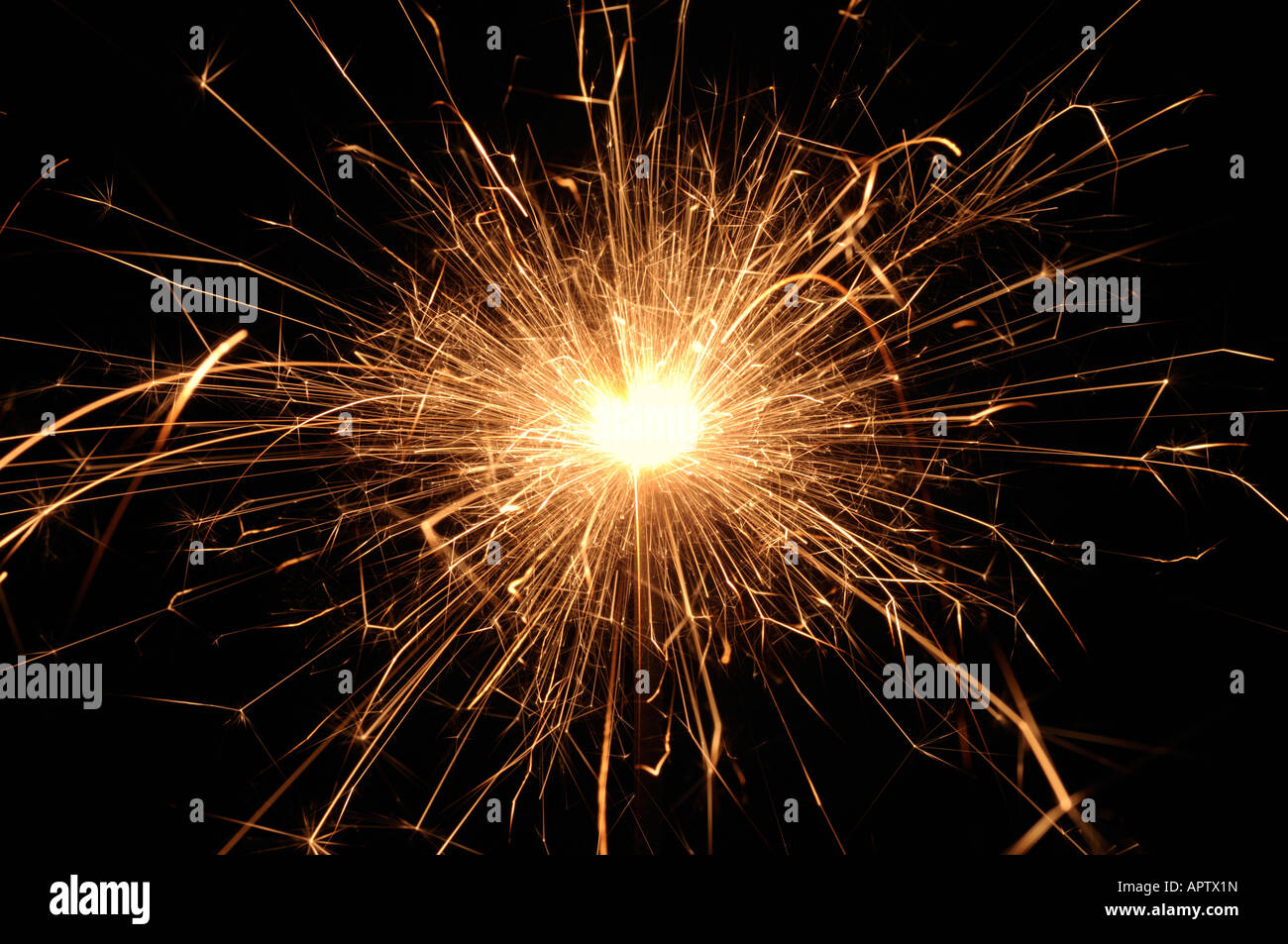Sparks From a Firework Stock Photo - Alamy
