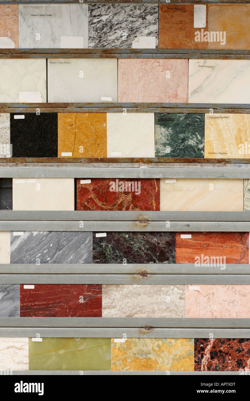 Different types of Carrara marble, Italy Stock Photo - Alamy
